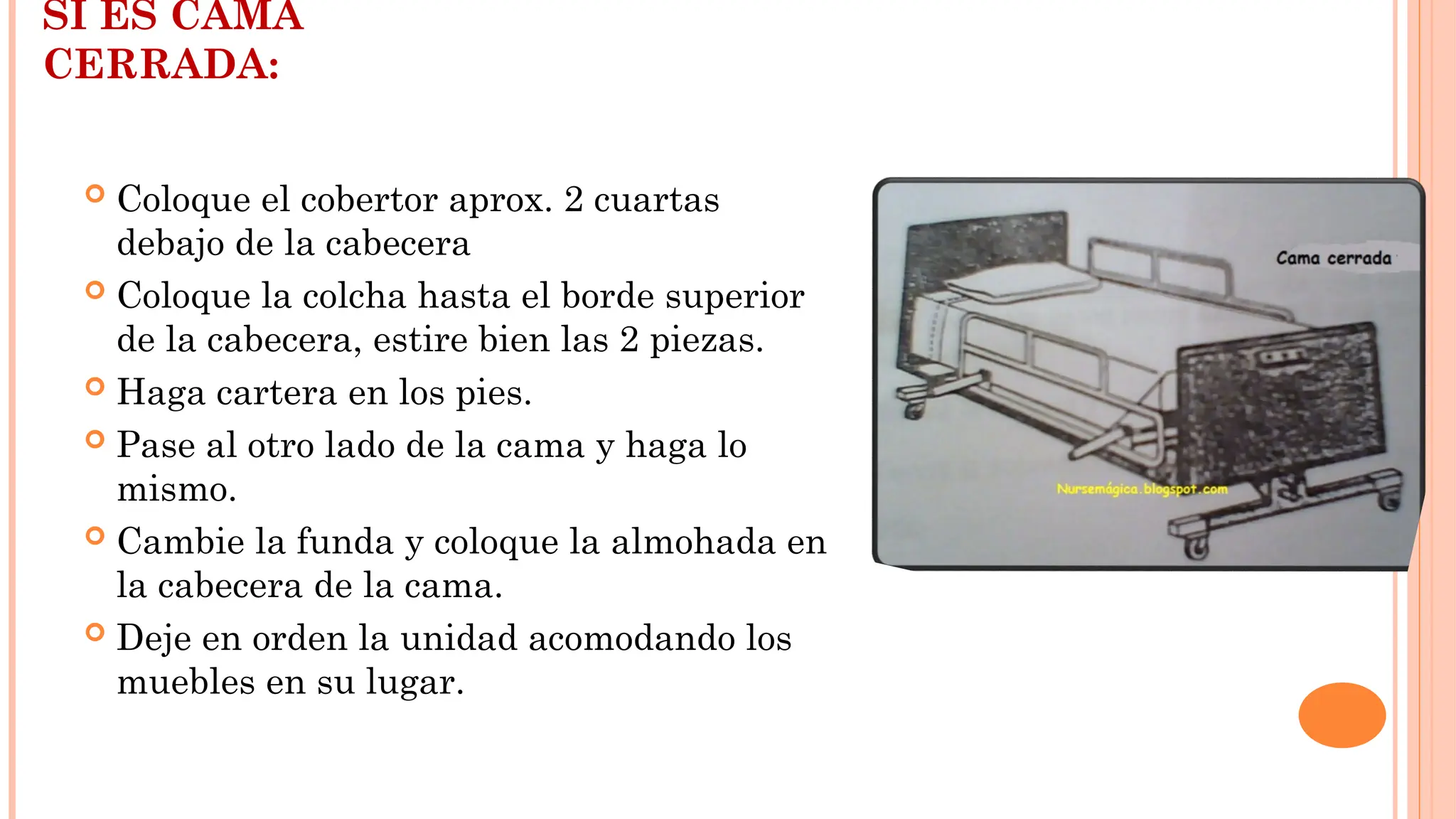 TECNICA DE TENDIDO DE CAMA PARA EL PACIENTE | PPT