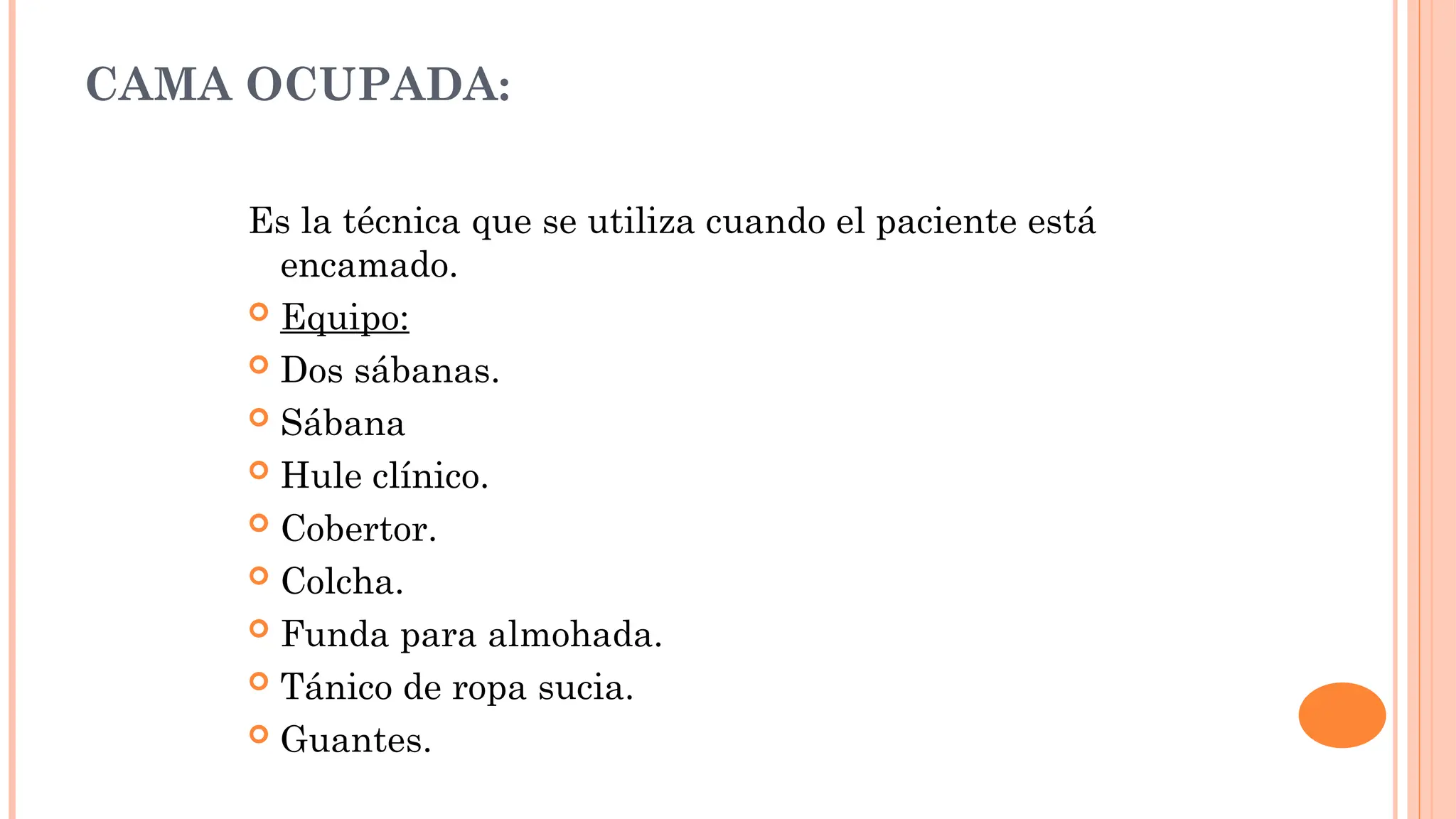 TECNICA DE TENDIDO DE CAMA PARA EL PACIENTE | PPT