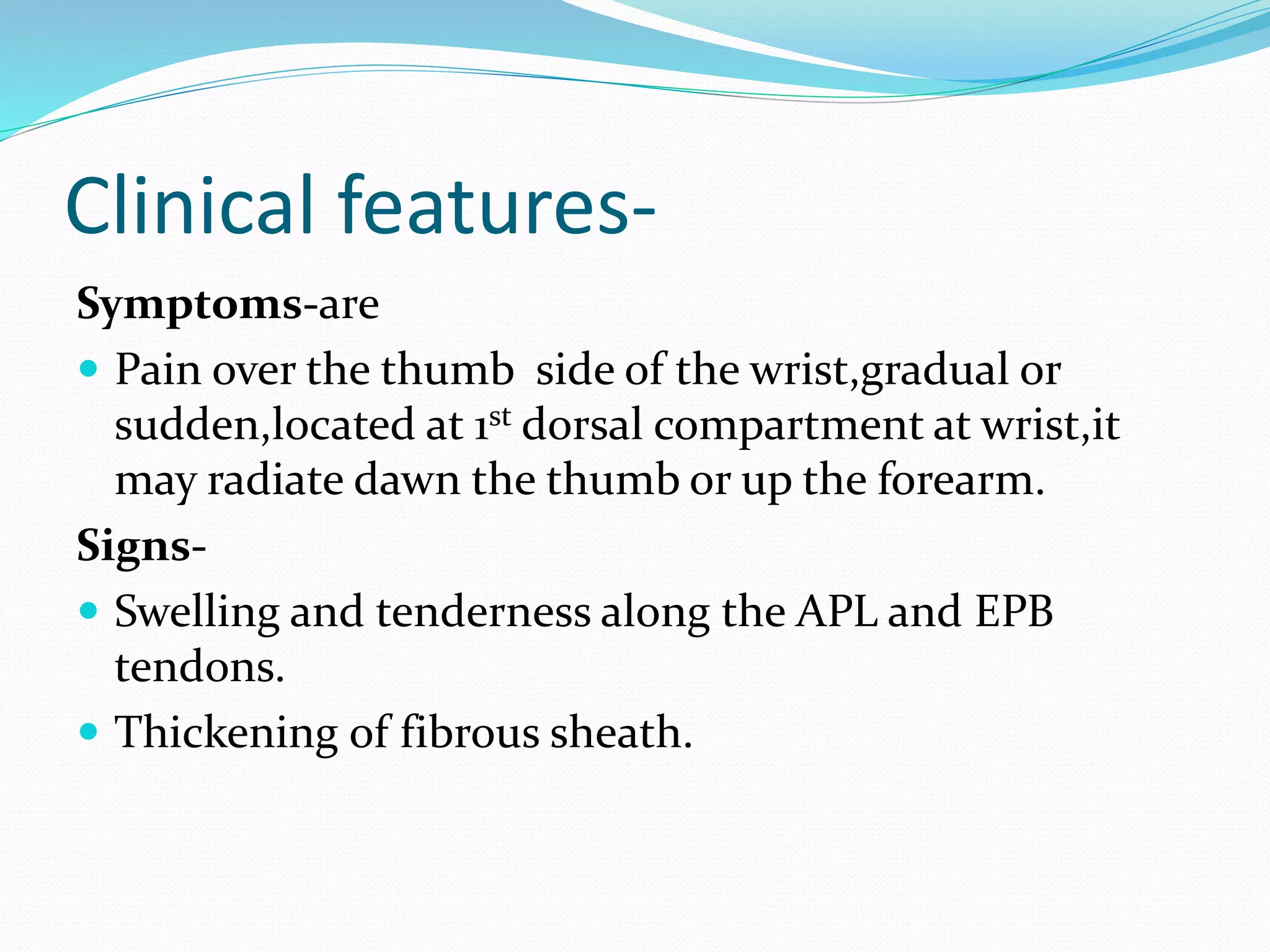 Tendinopathies of wrist and hand | PPTX