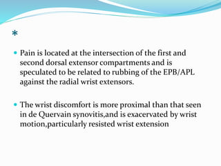Tendinopathies of wrist and hand | PPTX