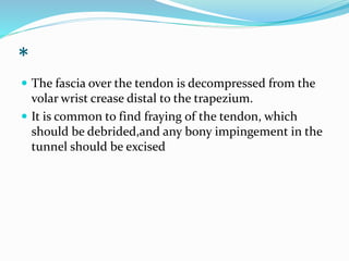 Tendinopathies of wrist and hand | PPTX