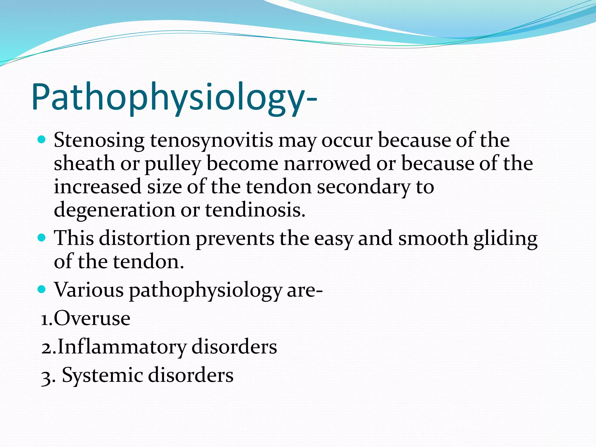 Tendinopathies of wrist and hand | PPTX