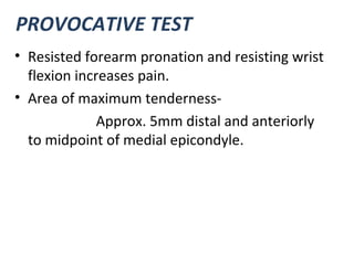 Tendinopathies(tennis,golfers,dequervains,intersection syndrome) | PPT