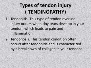 TENDINOPATHY AND TENDON REPAIR..pptx