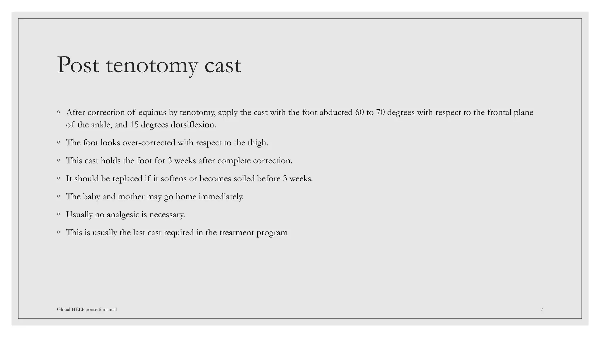 Tendo Achilles tenotomy as a part of Ponsetti technique | PPTX