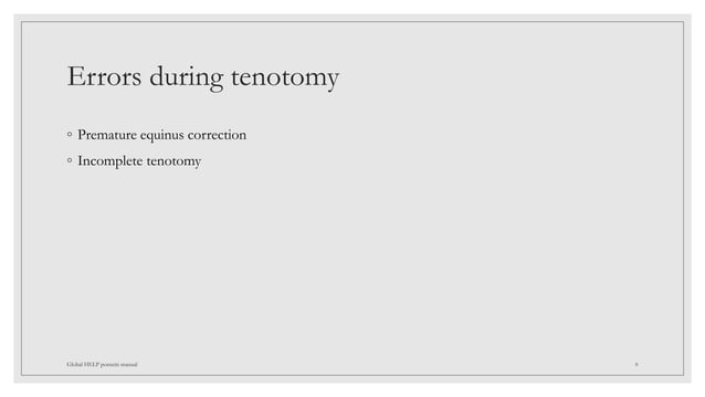 Tendo Achilles tenotomy as a part of Ponsetti technique | PPTX