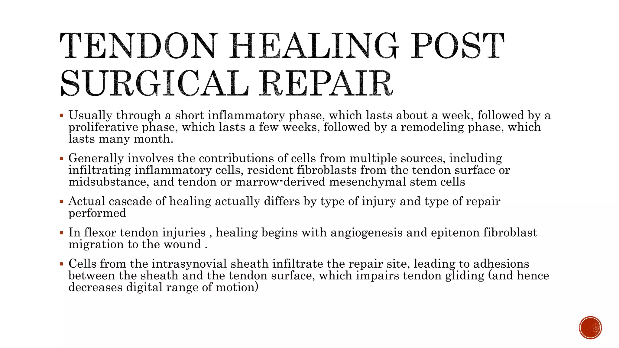 Tendon and ligament healing | PPTX