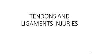 Tendon and ligament injuries - Basics.pptx