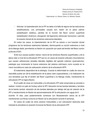 Lesiones de tendones extensores. Tratamiento y rehabilitación | PDF