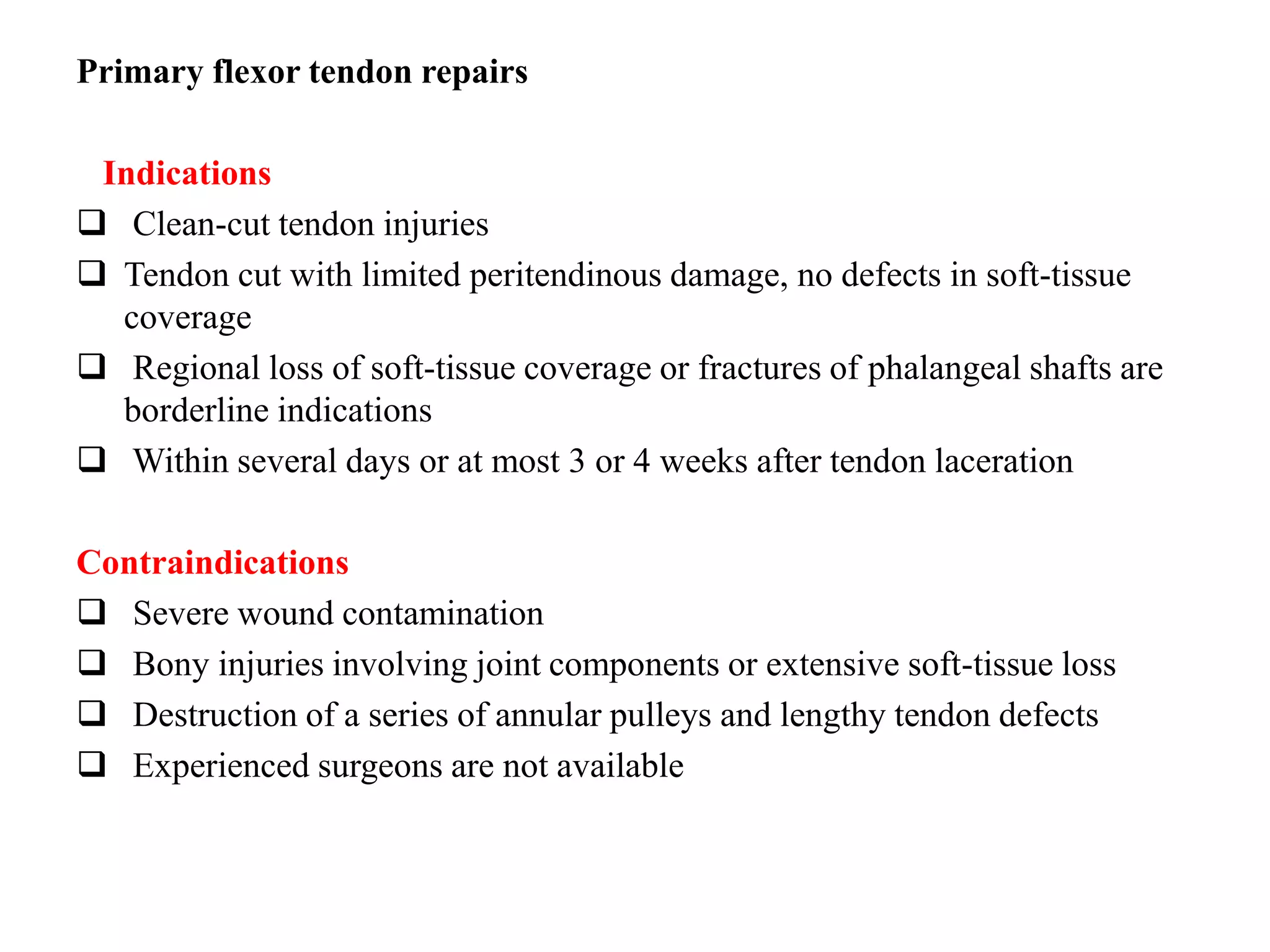 Tendon healing and tendon grafting | PPTX