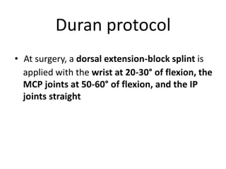 Tendon injuries of hand | PPTX