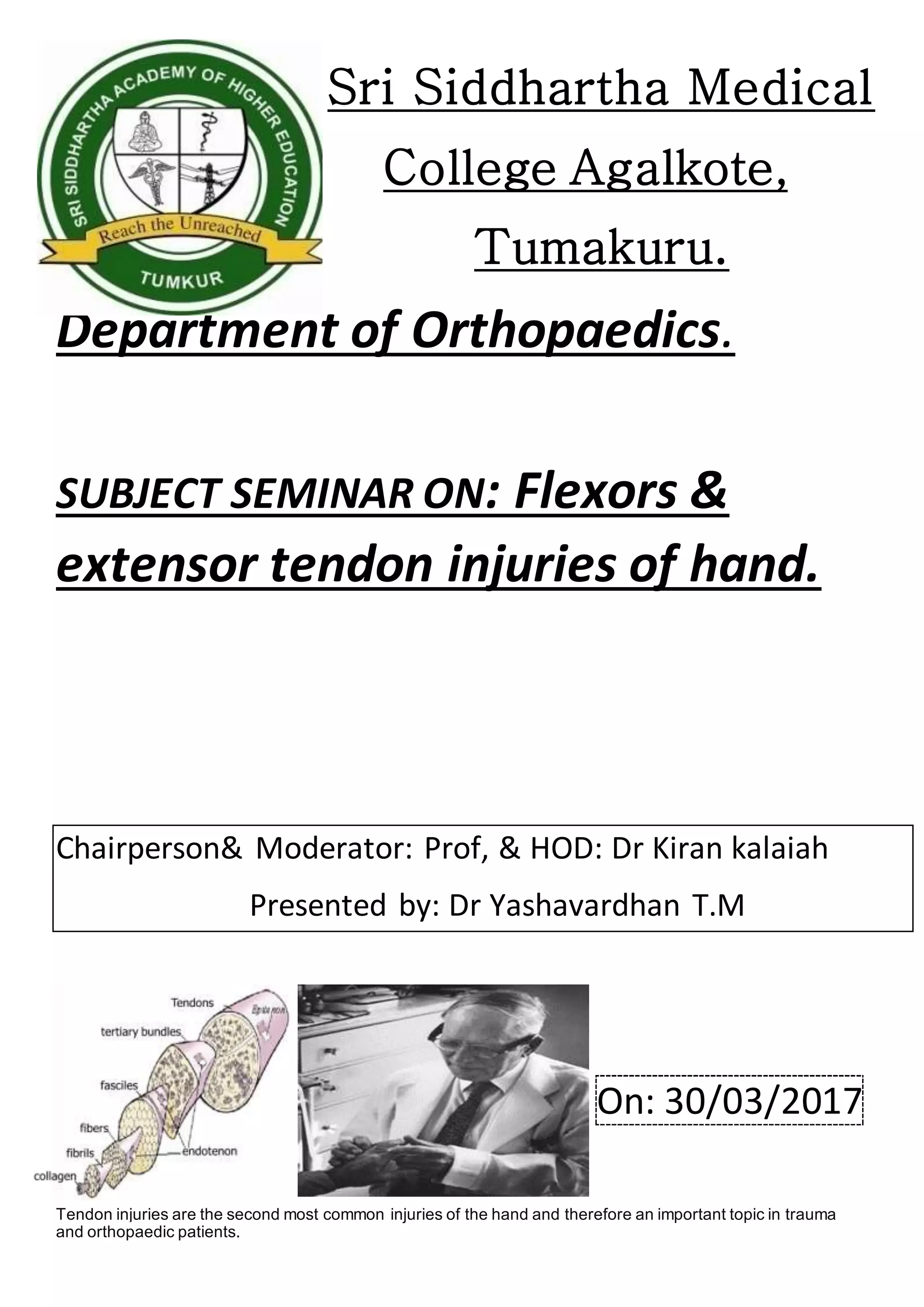 Tendon injury by dr yash | PDF