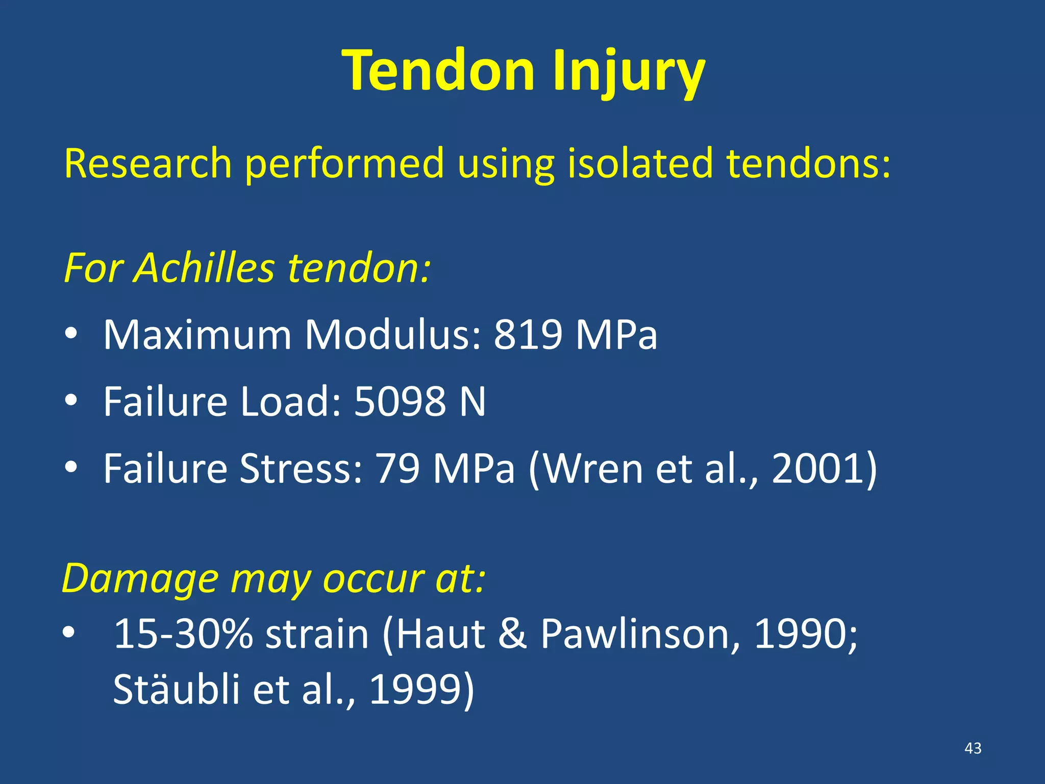 Tendon Mechanics Lecture | PPT