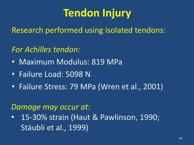 Tendon Mechanics Lecture | PPTX | Geology | Science