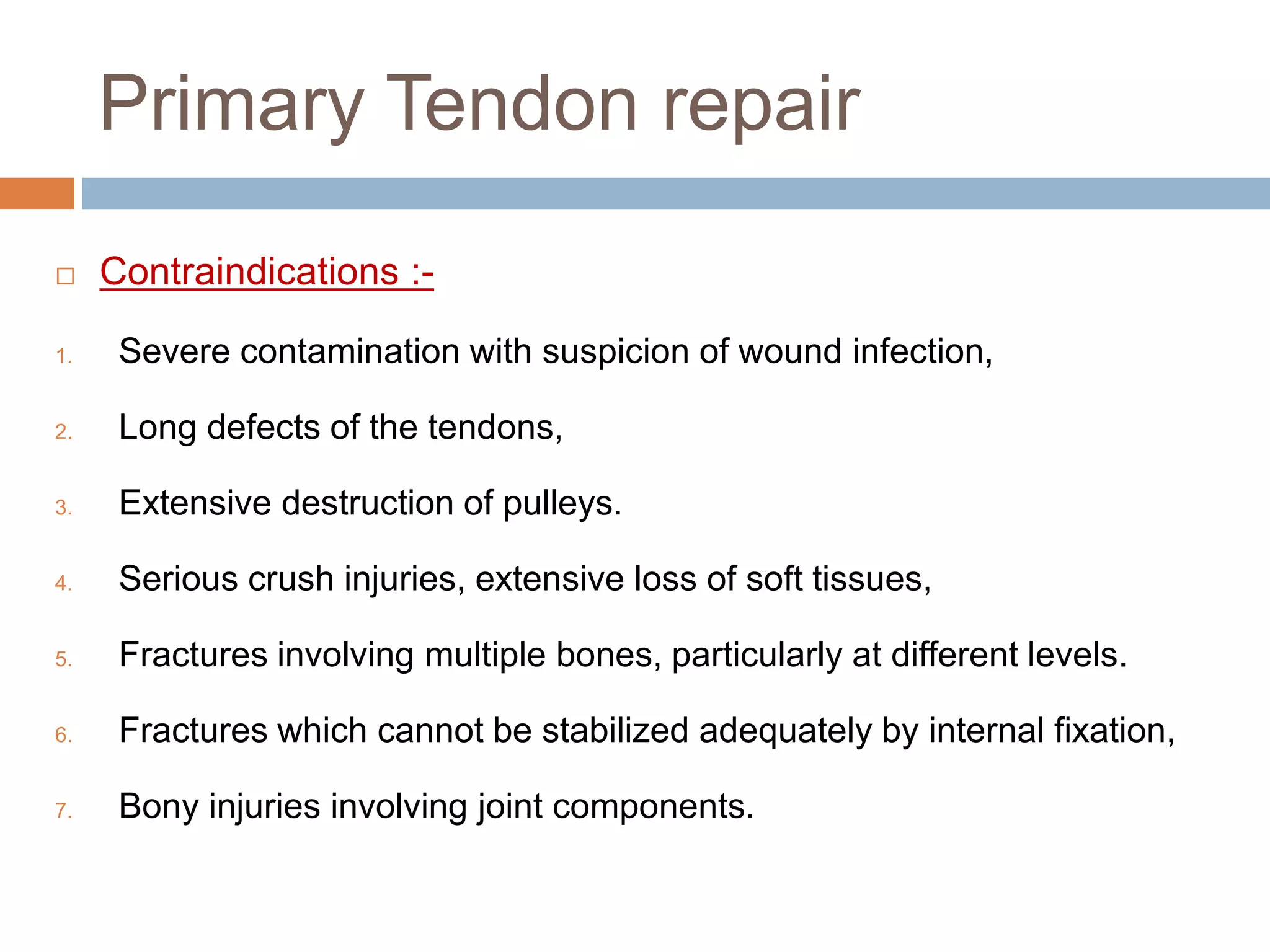 Tendon reconstruction | PPTX