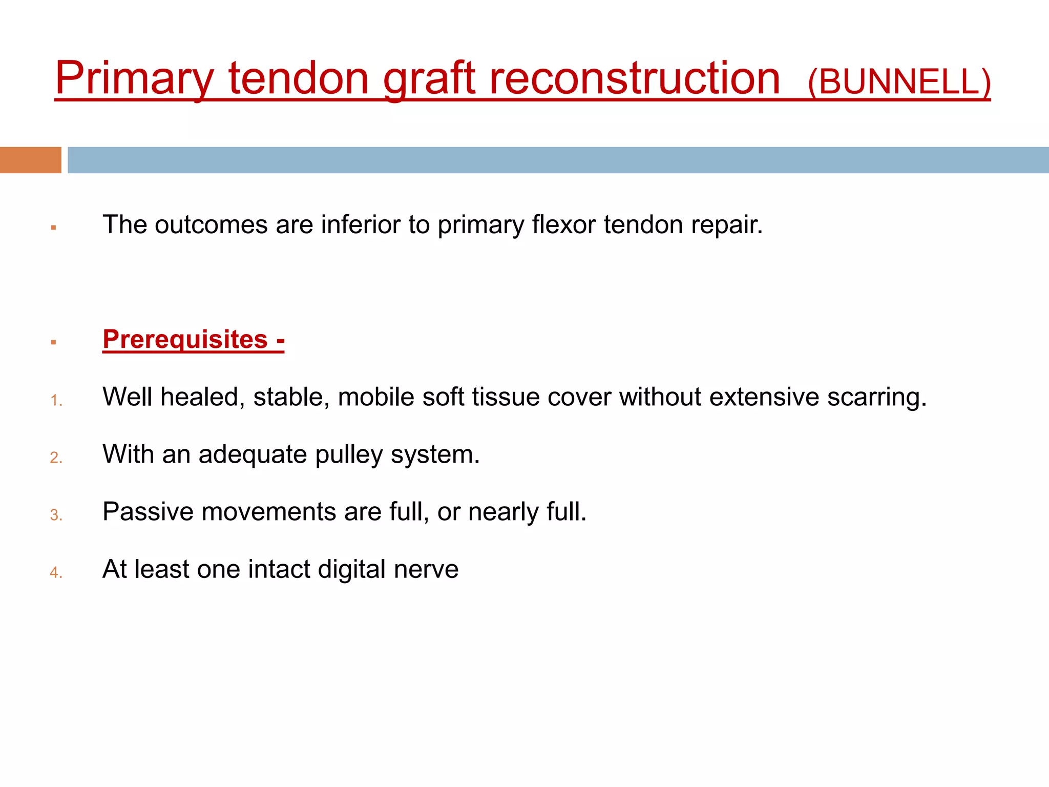 Tendon reconstruction | PPTX