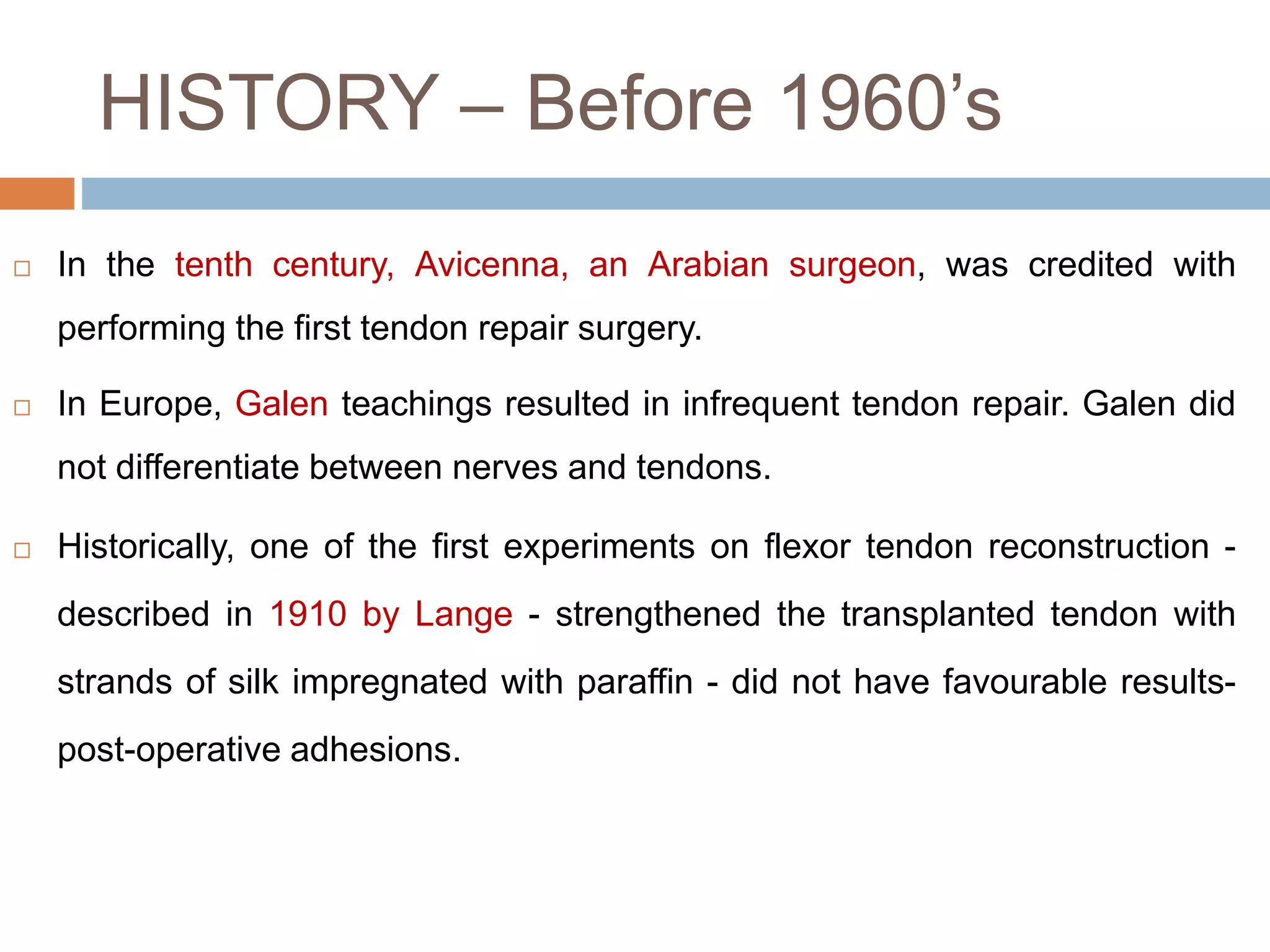 Tendon reconstruction | PPTX