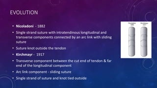 TENDON REPAIR – PRINCIPLES ^0 TYPES-1.pptx