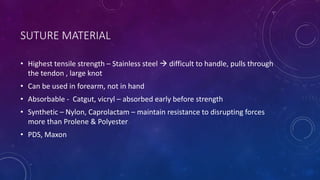 TENDON REPAIR – PRINCIPLES ^0 TYPES-1.pptx