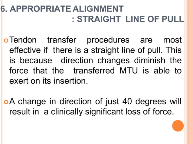 Tendon tranfer | PPTX