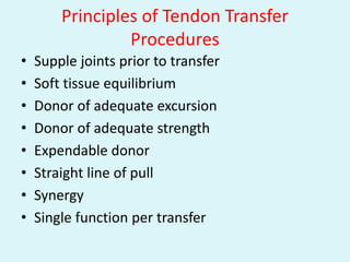 Tendon transfer.pptx | Death, Injury, or Military Conflict | Sensitive ...