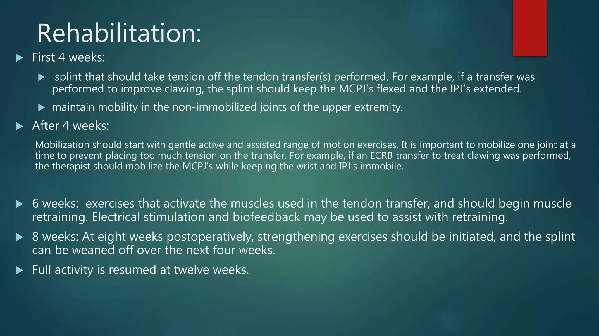 MEDIAN NERVE PALSY AND TENDON TRANSFERS | PPTX