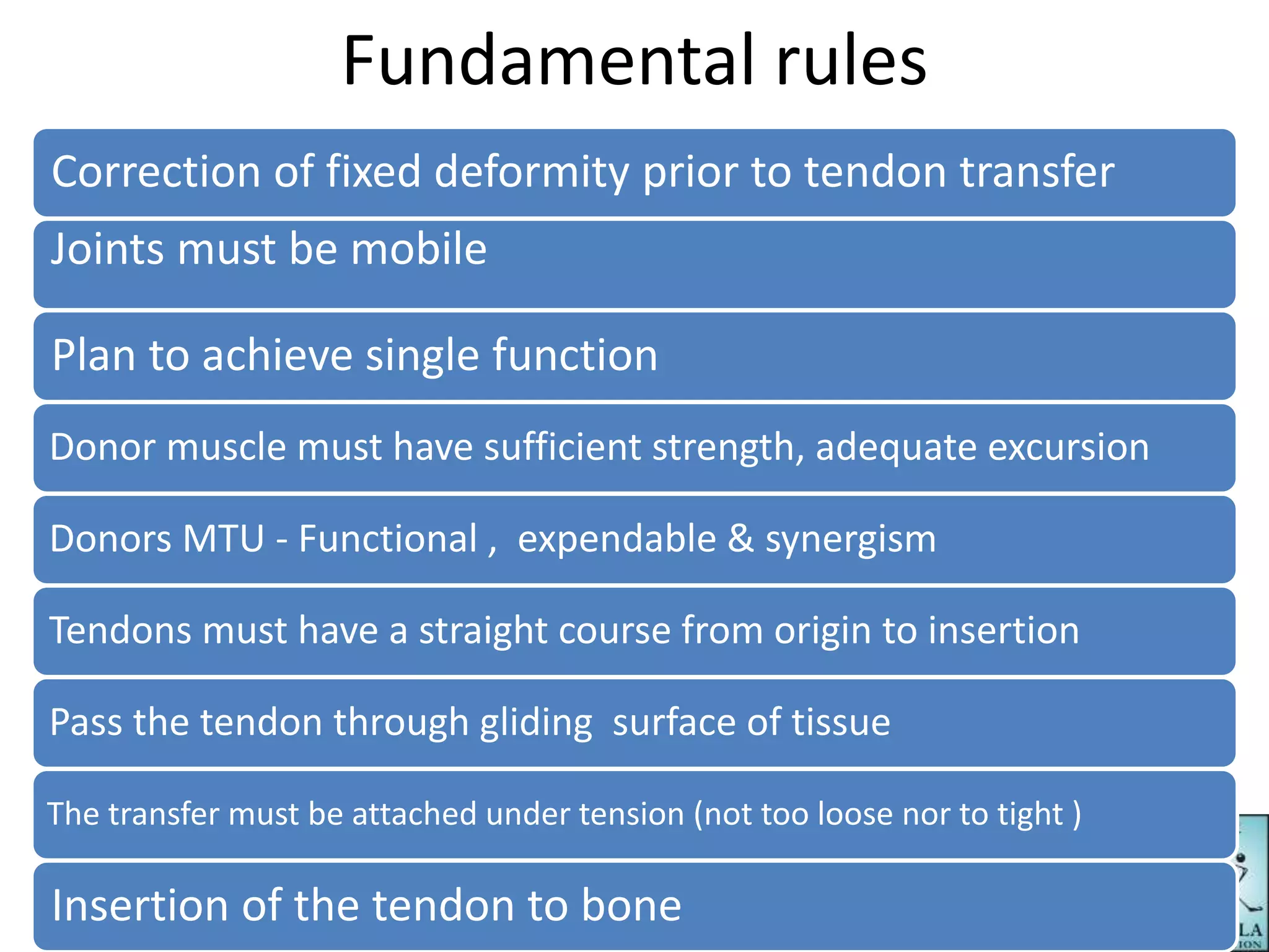 Tendon transfer in neuro-muscular foot | PPTX