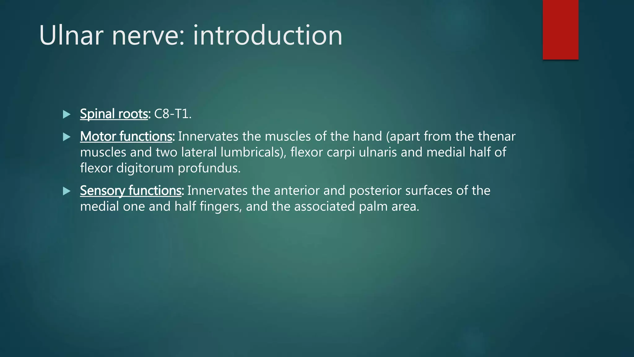 ULNAR NERVE PALSY AND TENDON TRANSFERS | PPTX