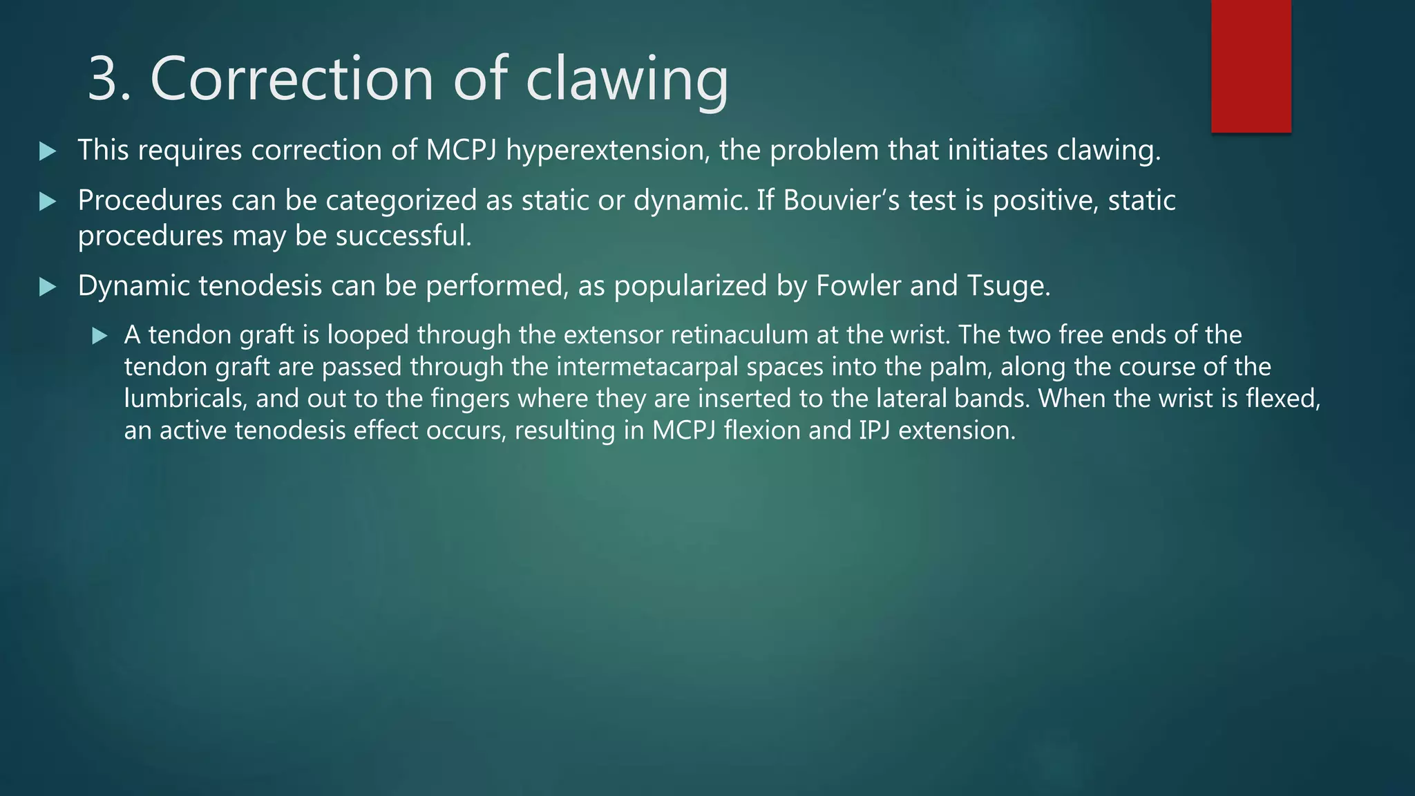 ULNAR NERVE PALSY AND TENDON TRANSFERS | PPTX
