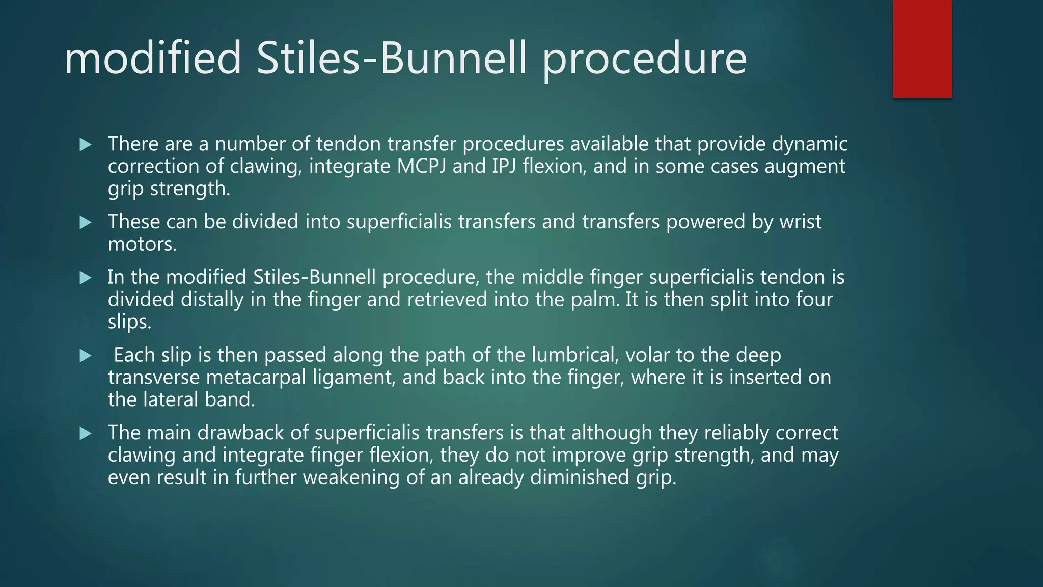 ULNAR NERVE PALSY AND TENDON TRANSFERS | PPTX