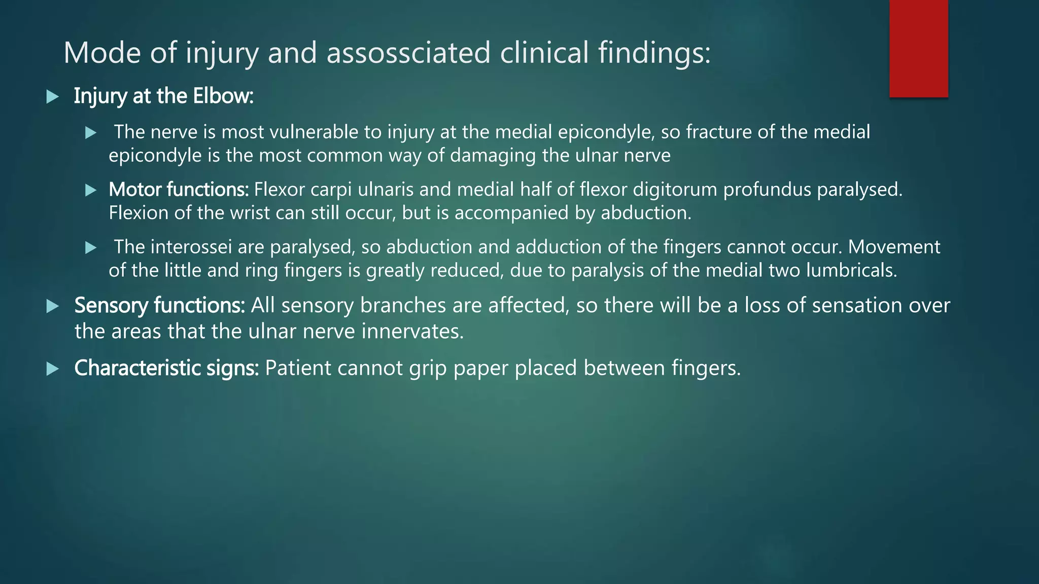 ULNAR NERVE PALSY AND TENDON TRANSFERS | PPTX