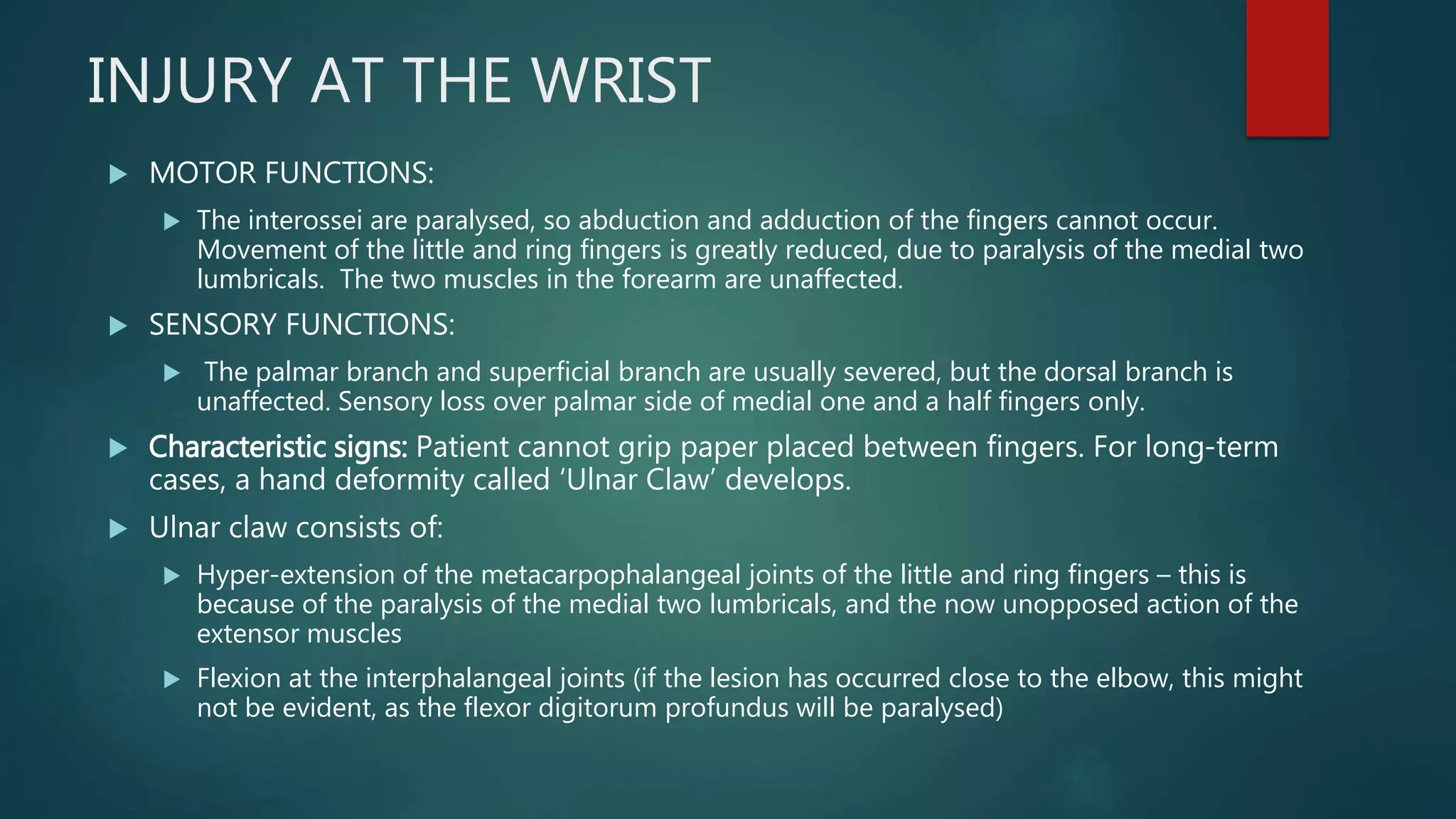 ULNAR NERVE PALSY AND TENDON TRANSFERS | PPTX