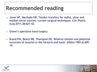 Tendon transfers in hand | PPTX