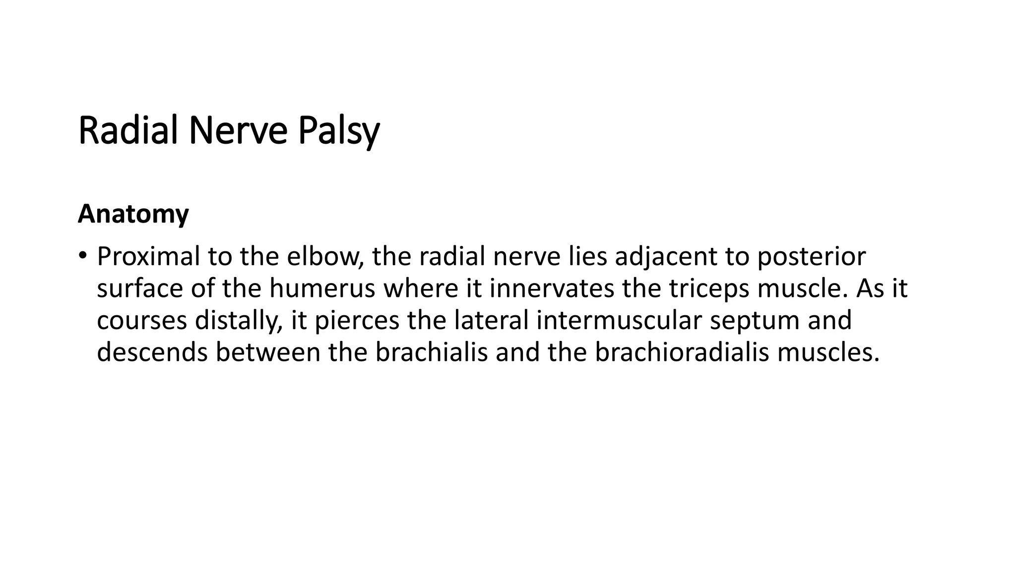 Principles of Transfer and Transfers for Radial Nerve Palsy | PPTX