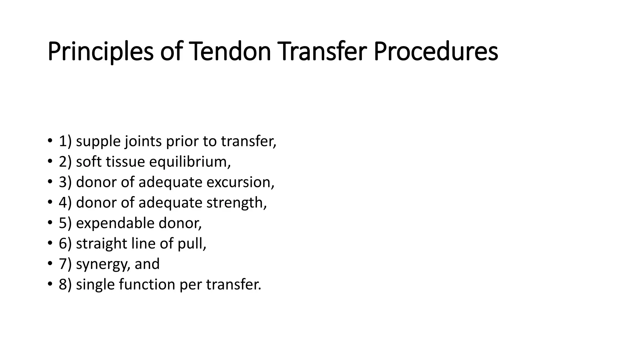 Principles of Transfer and Transfers for Radial Nerve Palsy | PPTX