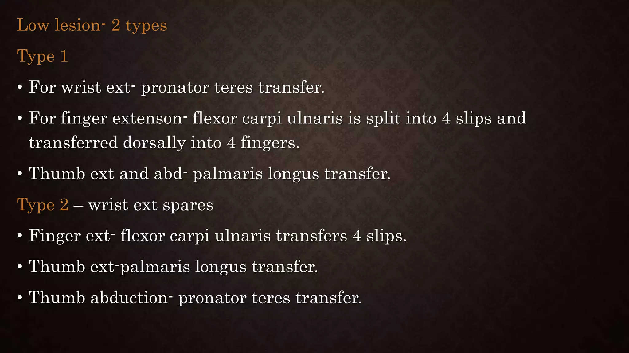 Tendon trasnfer | PPTX