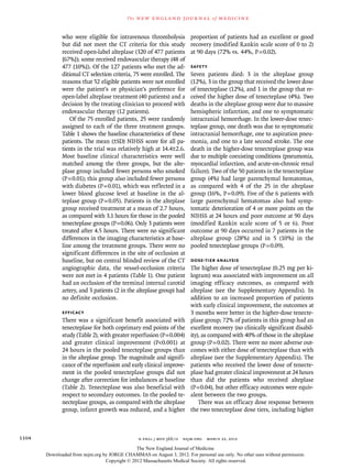 Tenecteplase X Alteplase no Acidente Vascular Cerebral - AVC | PDF