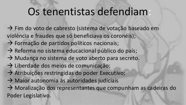 Movimento Tenentista.