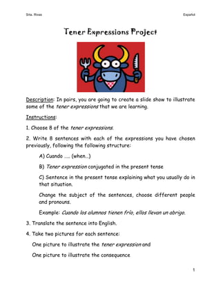 Tener Expressions Project | DOCX