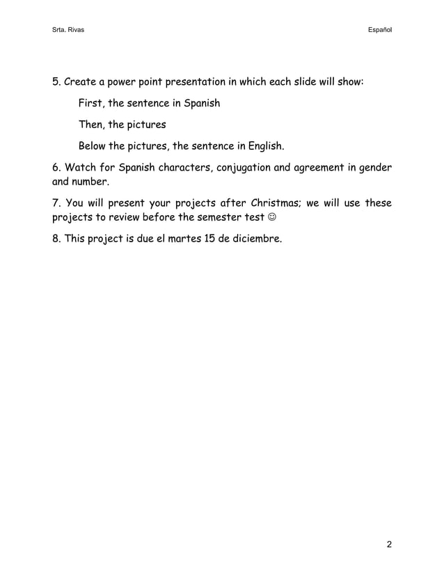 Tener Expressions Project | DOCX