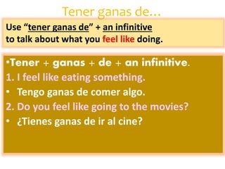 Tener idioms | PPT
