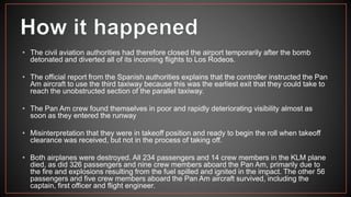 Tenerife airport disaster klm flight 4805 and pan | PPTX