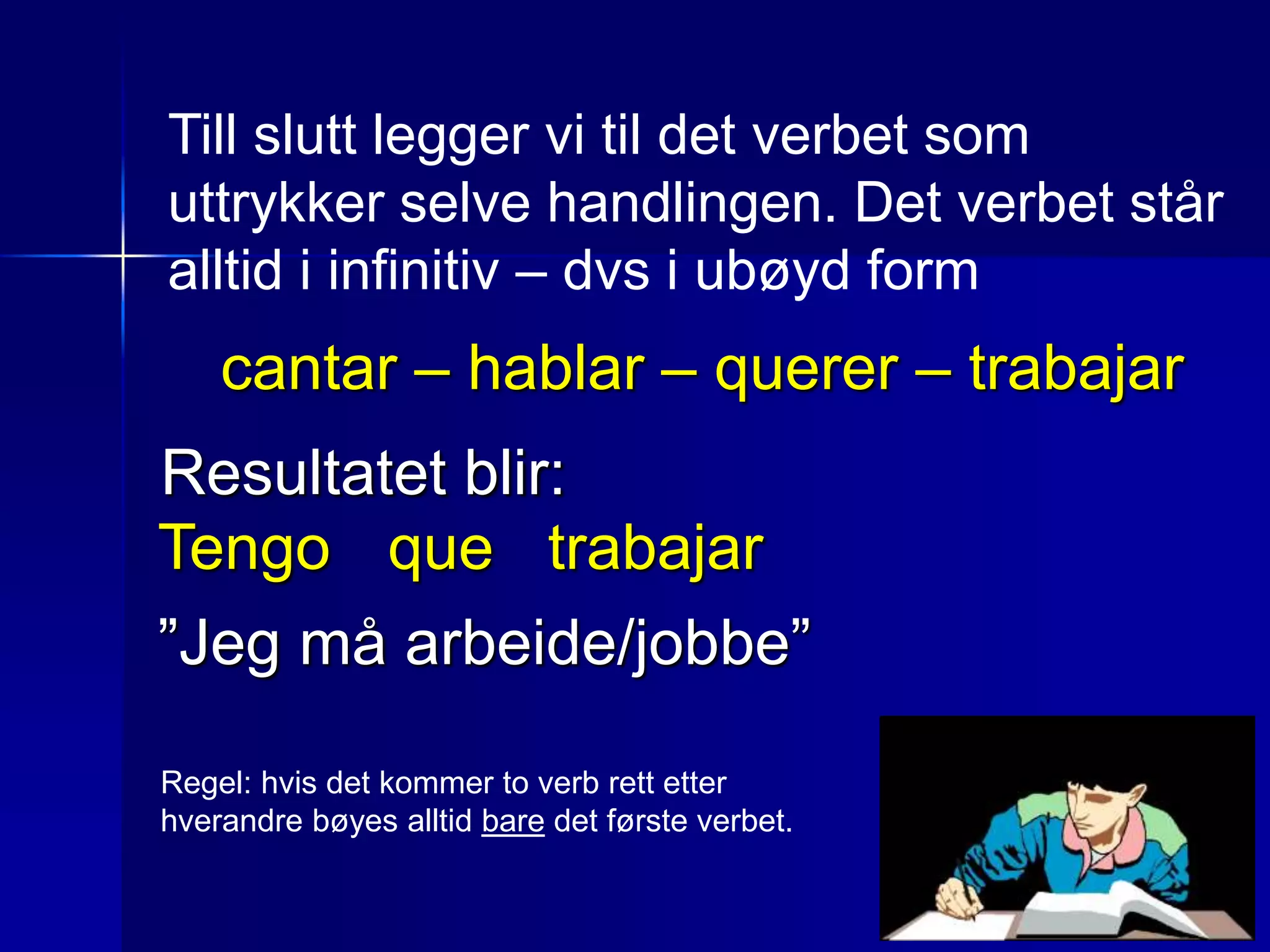 Tener que spansk norsk | PPT