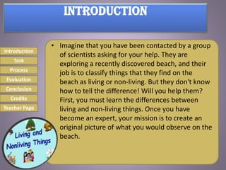 My Web Quest on Living and Non-Living Things | PPTX