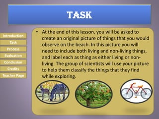 My Web Quest on Living and Non-Living Things | PPTX