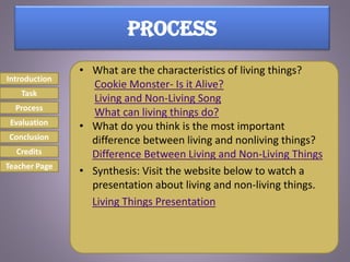 My Web Quest on Living and Non-Living Things | PPTX