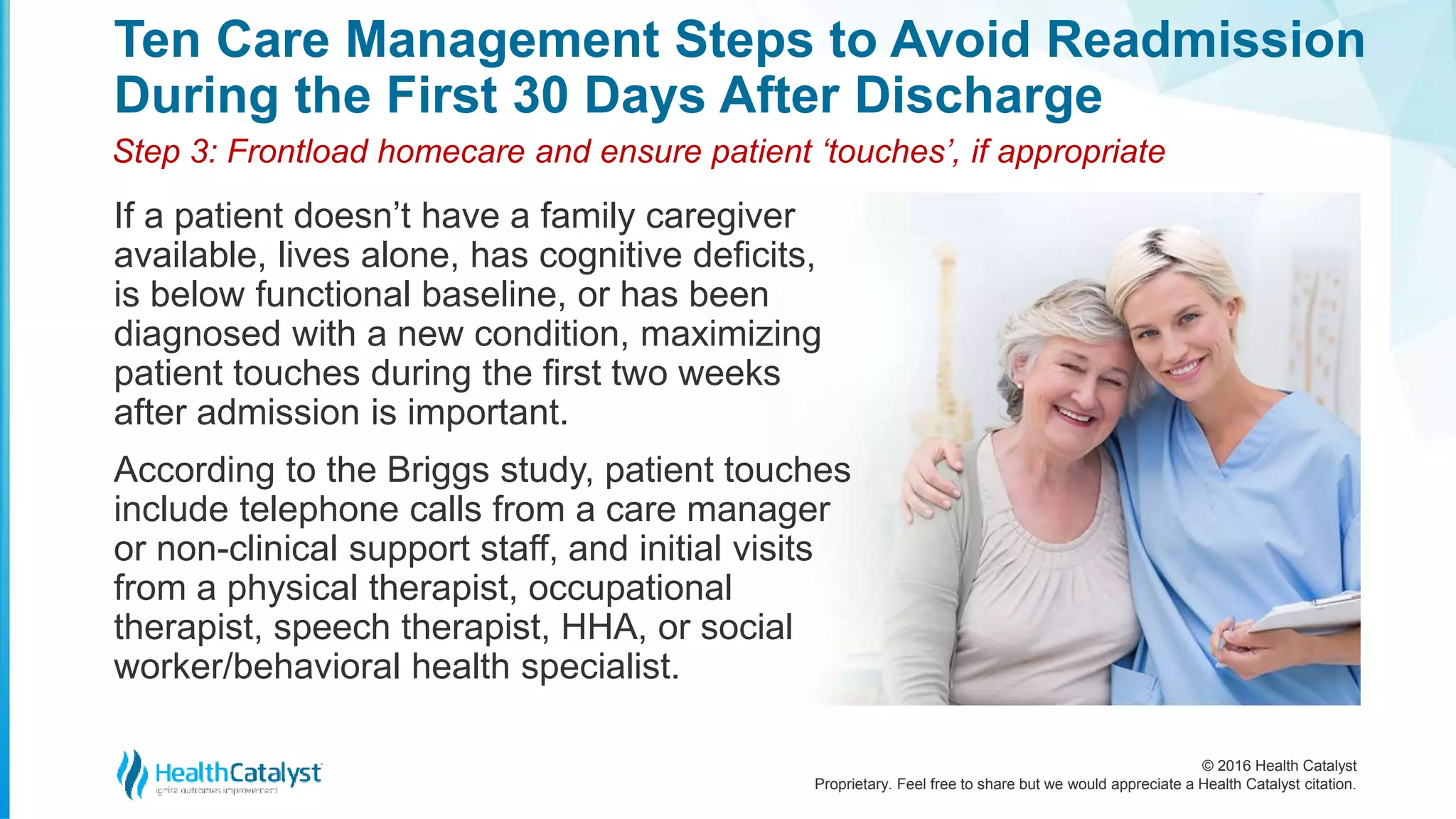 Ten Essential Steps for Your Readmission Reduction Program | PPT