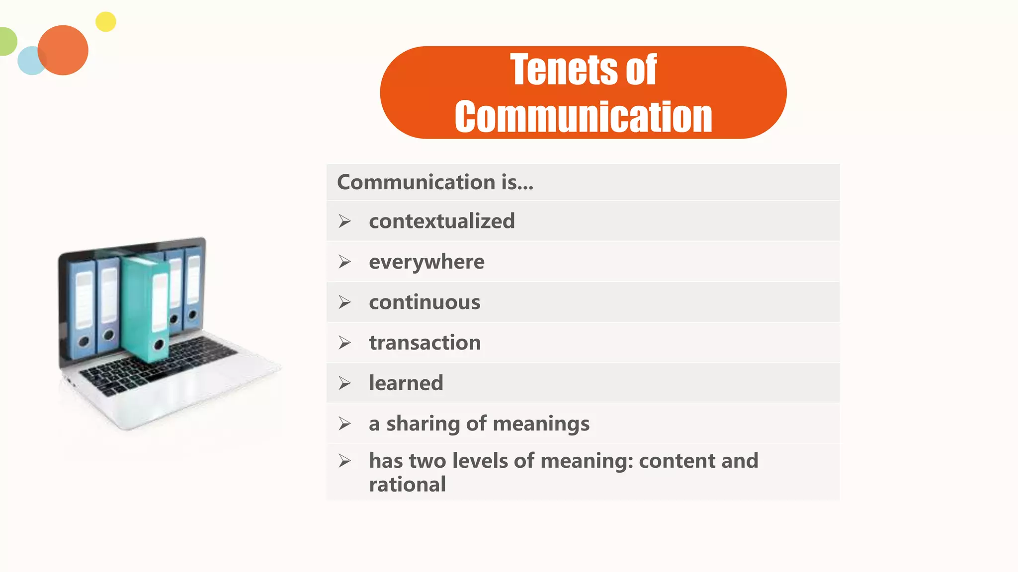 Tenets of Communication and Verbal Communication | PPTX