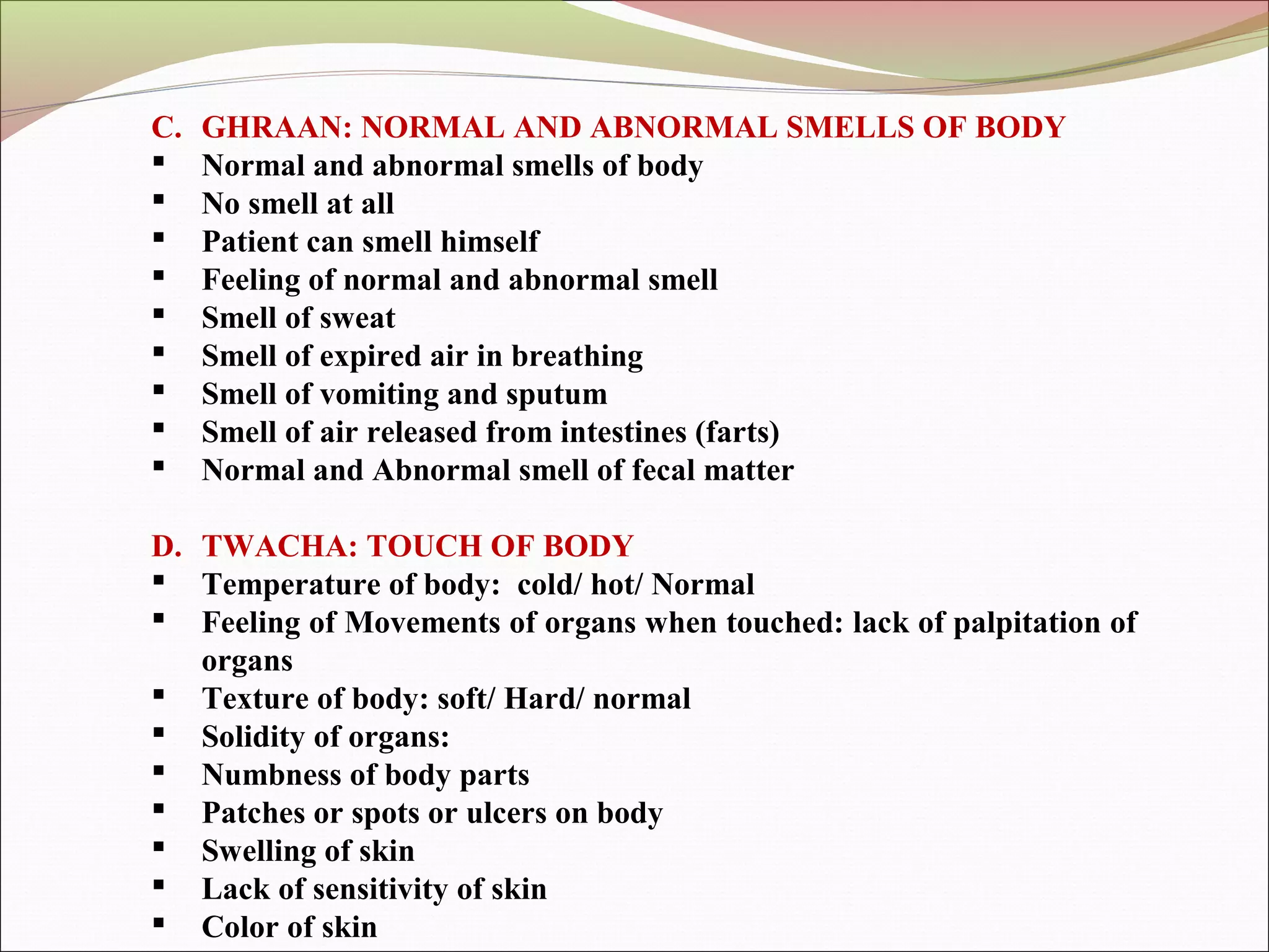 Details Of Ten Fold Examination In Ayurveda (Dashwidh Pareeksha) | PPT