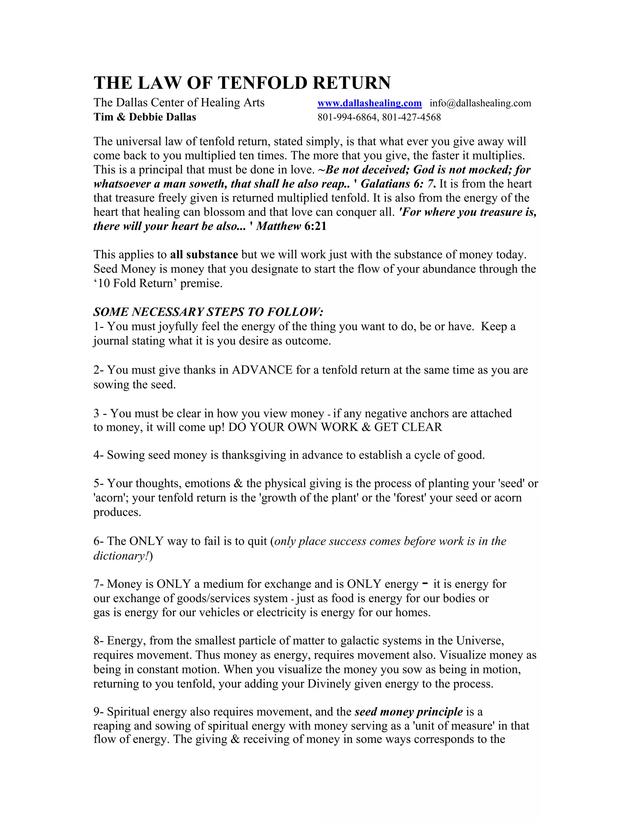 Tenfold Return | PDF